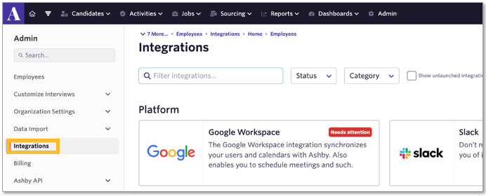 Ashby Integration – Torii