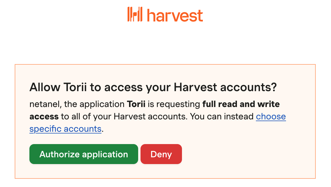 Harvest Integration – Torii