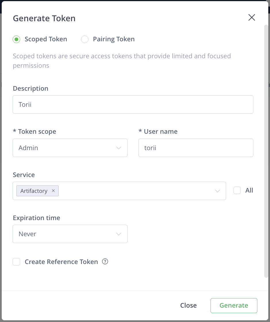 JFrog Integration – Torii